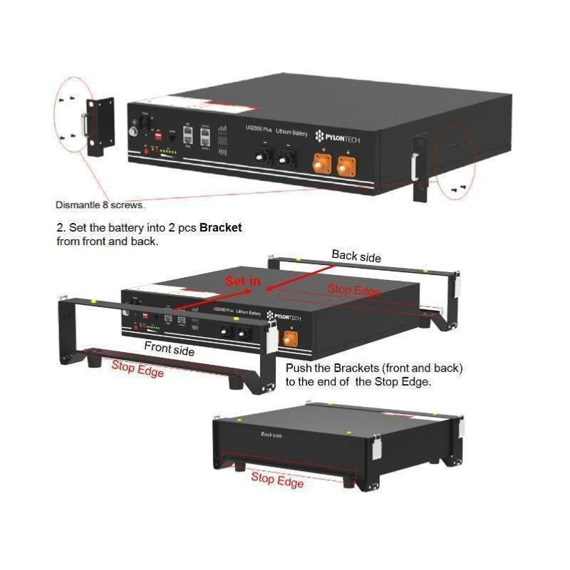 Armoire rack jusqu'à 12 batteries Pylontech