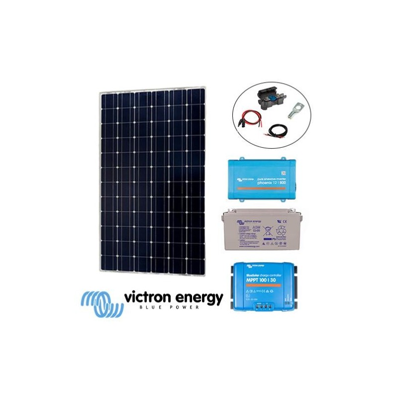Kit solaire Victron Energy 360W 12V 230V autonome avec option batterie